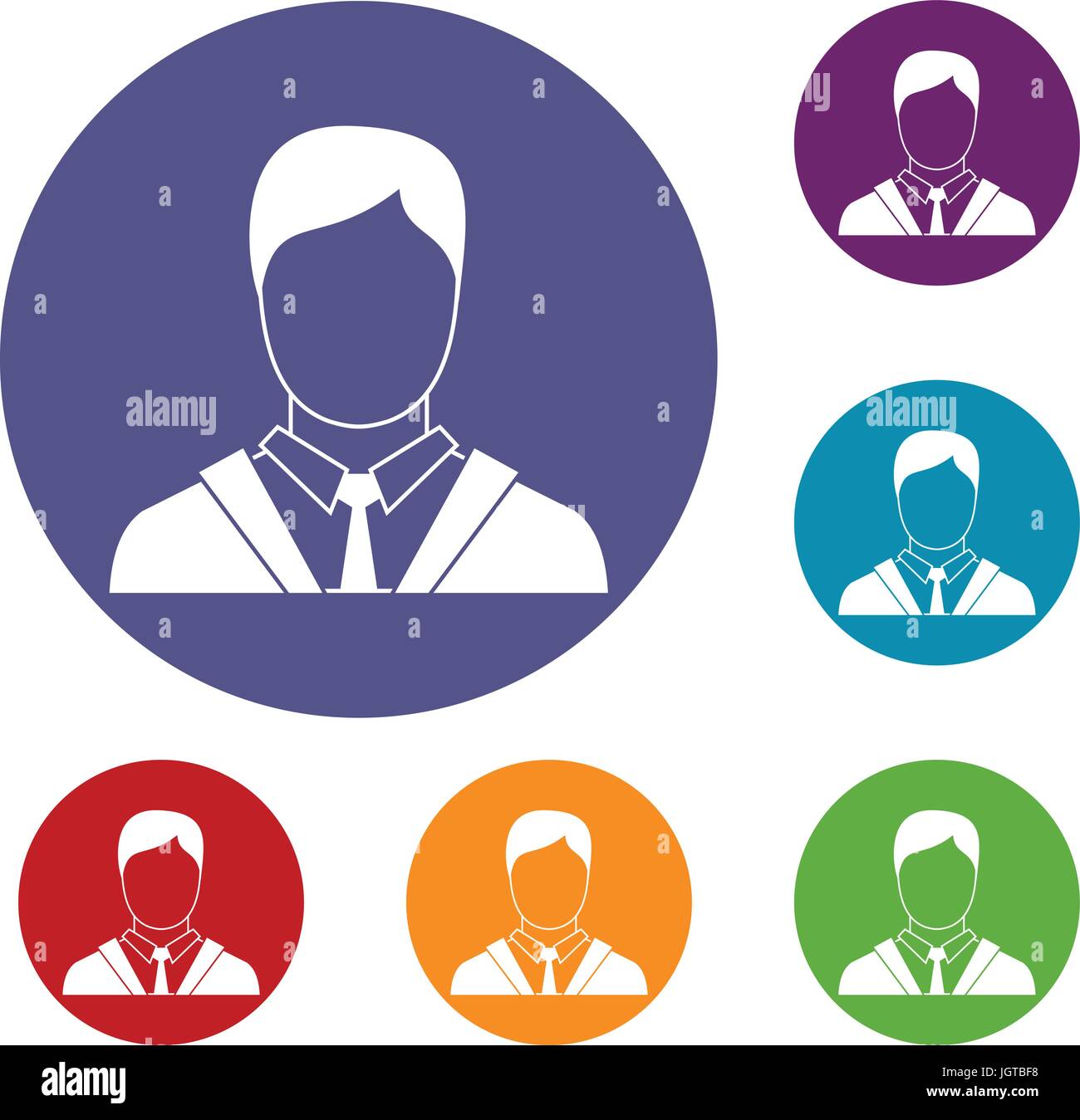 Man in business suit icons set Stock Vector Image & Art - Alamy