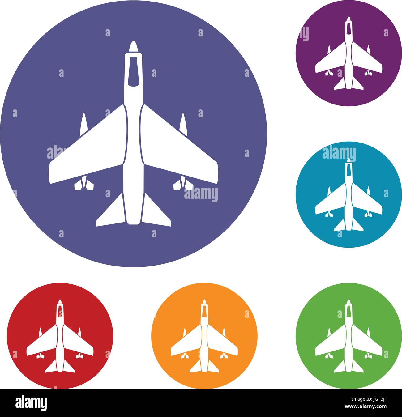 Armed fighter jet icons set Stock Vector Image & Art - Alamy
