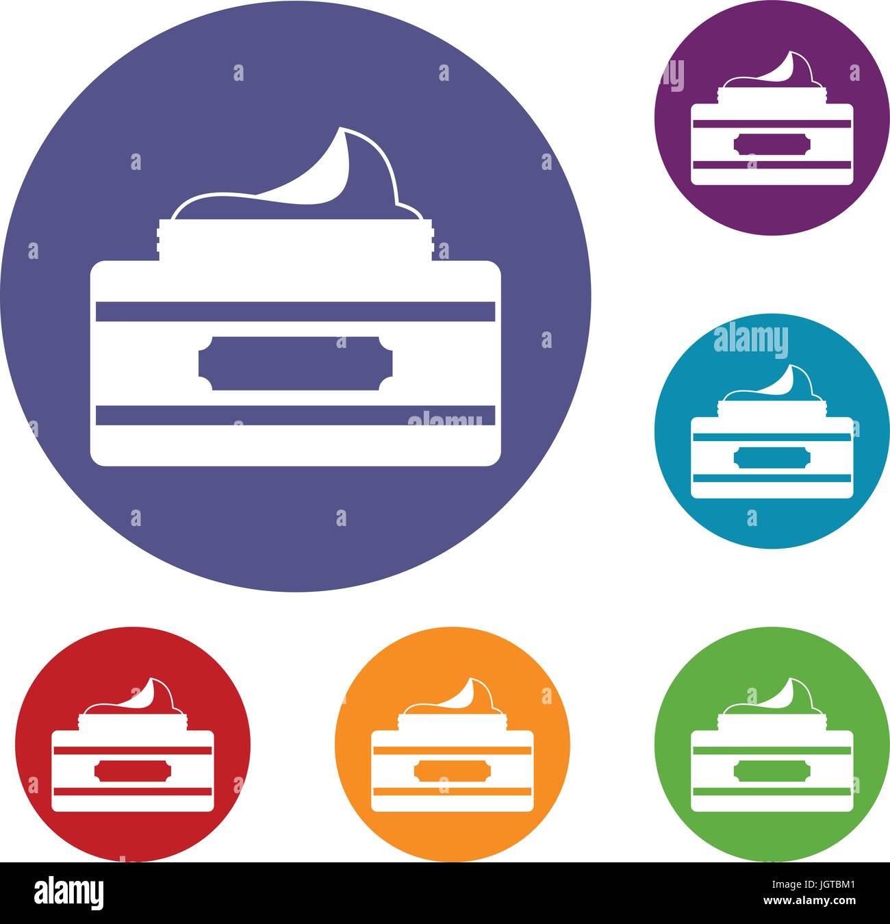 Cream container icons set Stock Vector Image & Art - Alamy