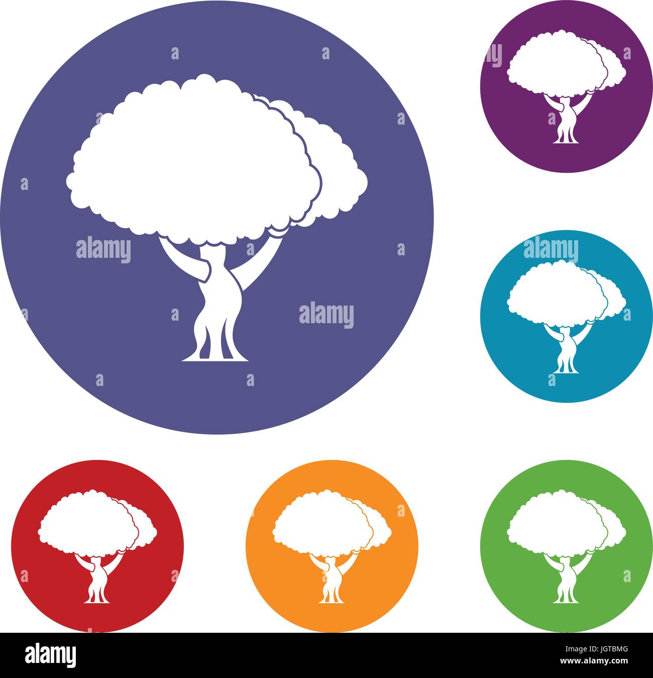 Tree icons set Stock Vector Image & Art - Alamy