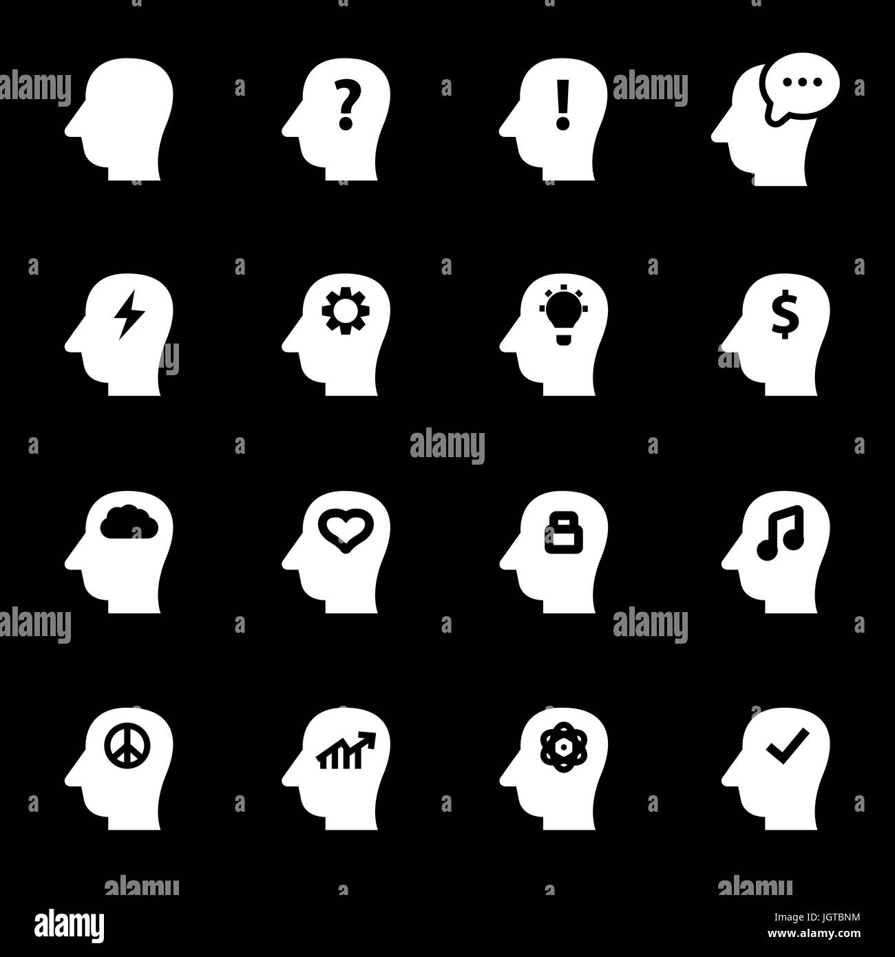 Thoughts icons hi-res stock photography and images - Alamy