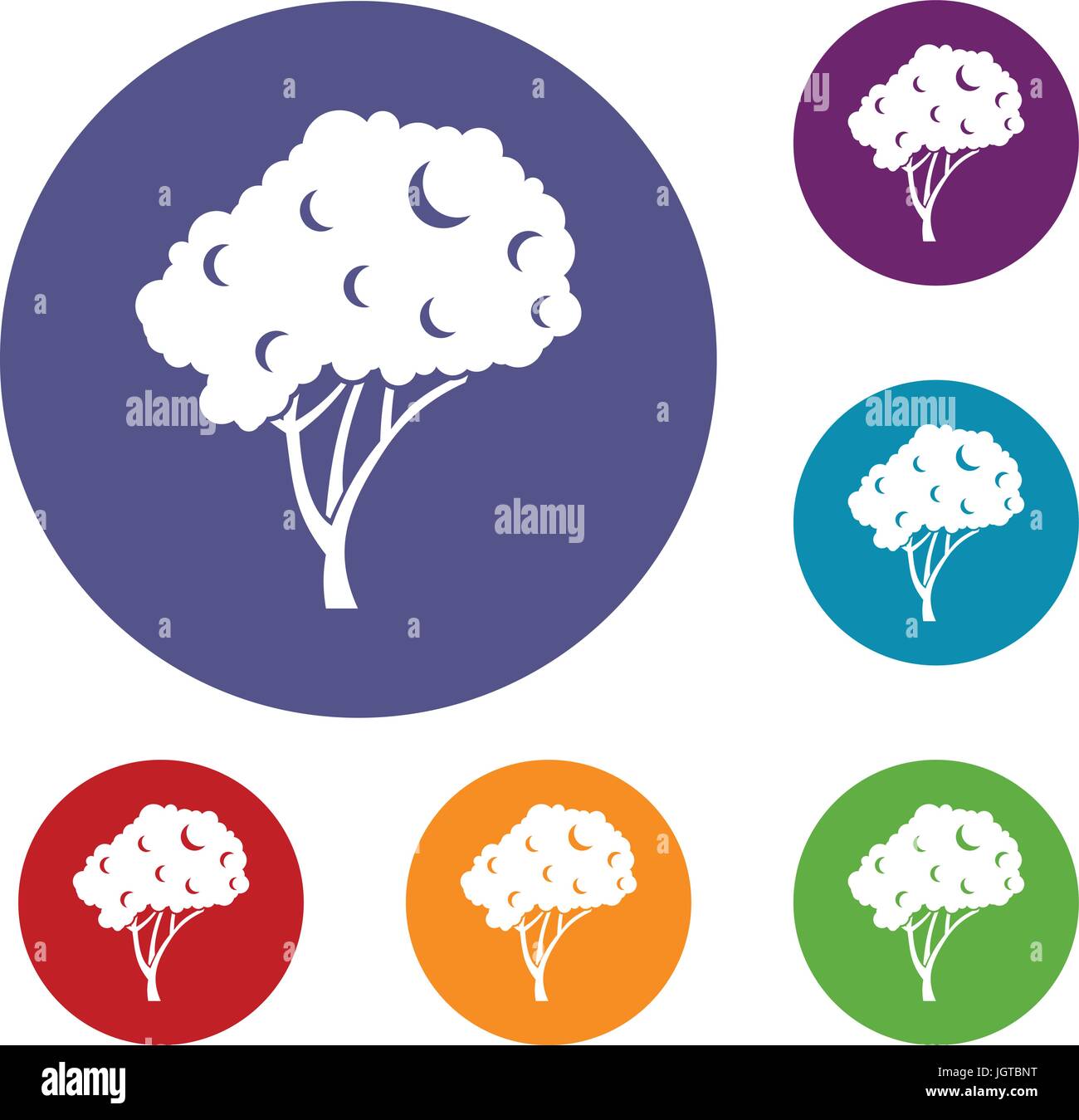 Tree icons set Stock Vector Image & Art - Alamy