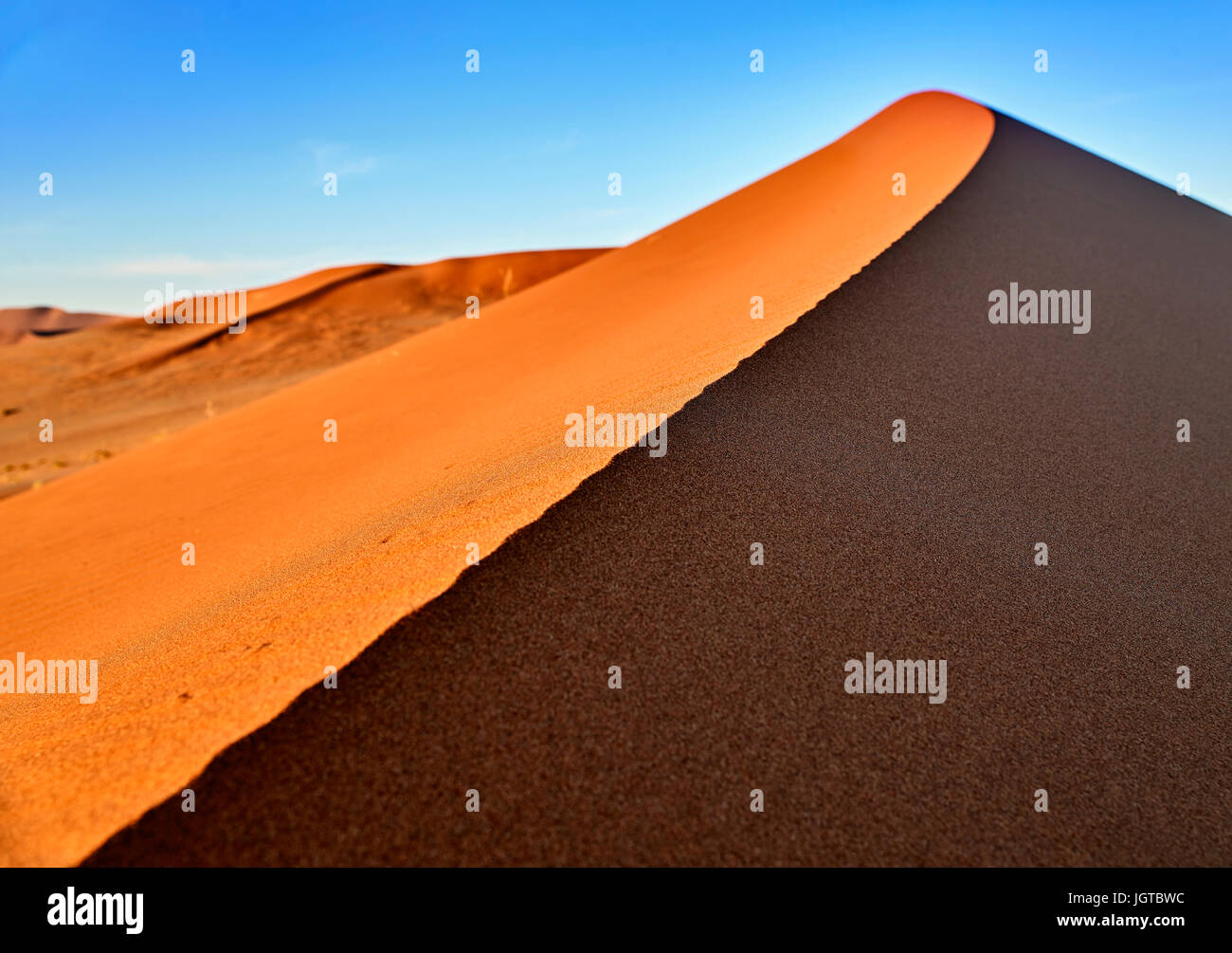 desert of namib with orange sand dunes Stock Photo - Alamy