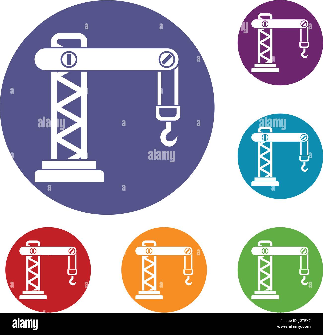 Crane icons set Stock Vector Image & Art - Alamy