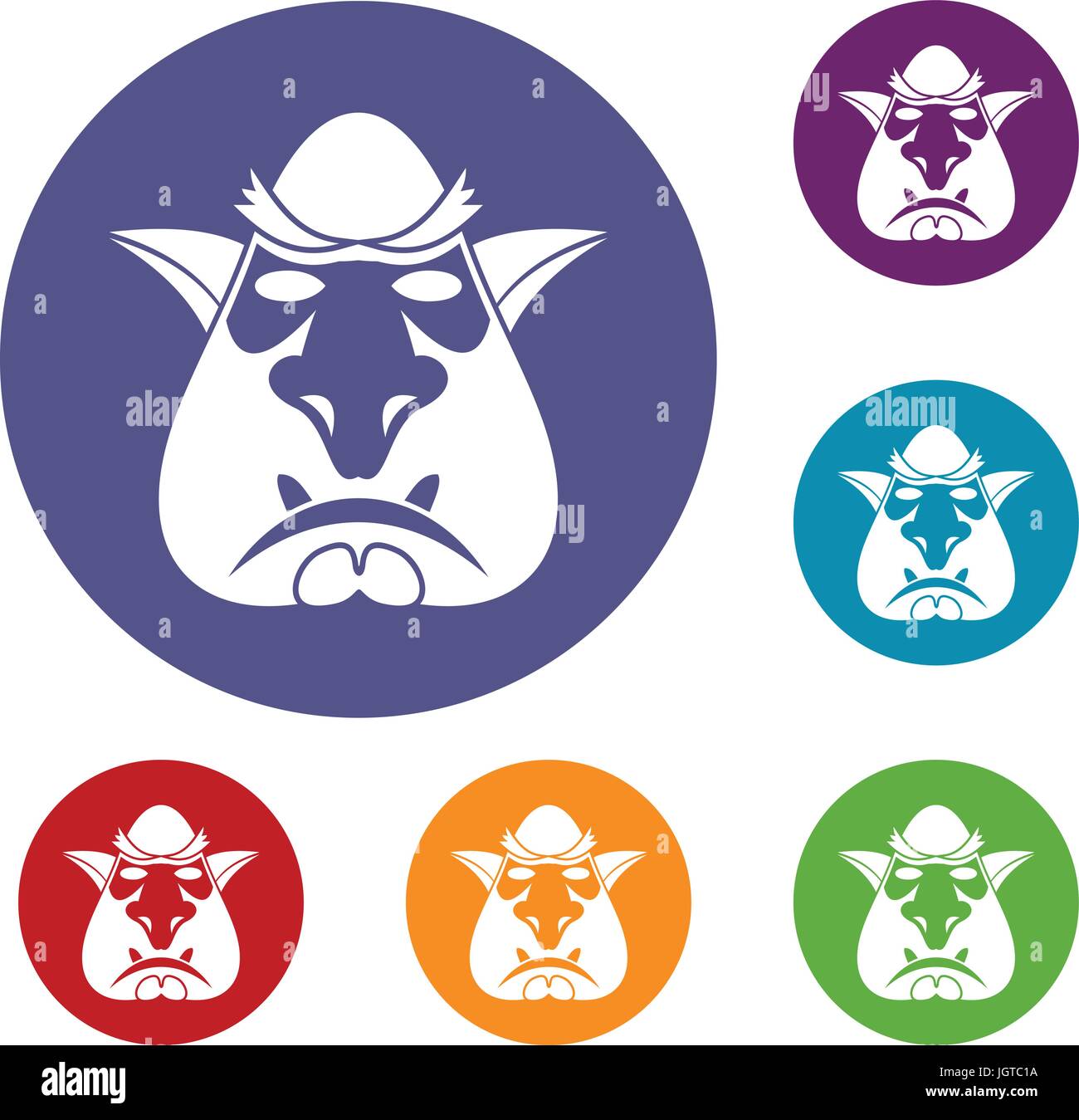 Head of troll icons set Stock Vector Image & Art - Alamy