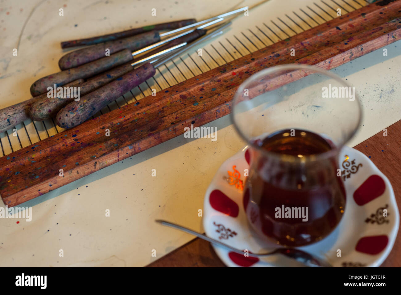 The Turkish Art of Ebru, Marbling Stock Photo - Alamy