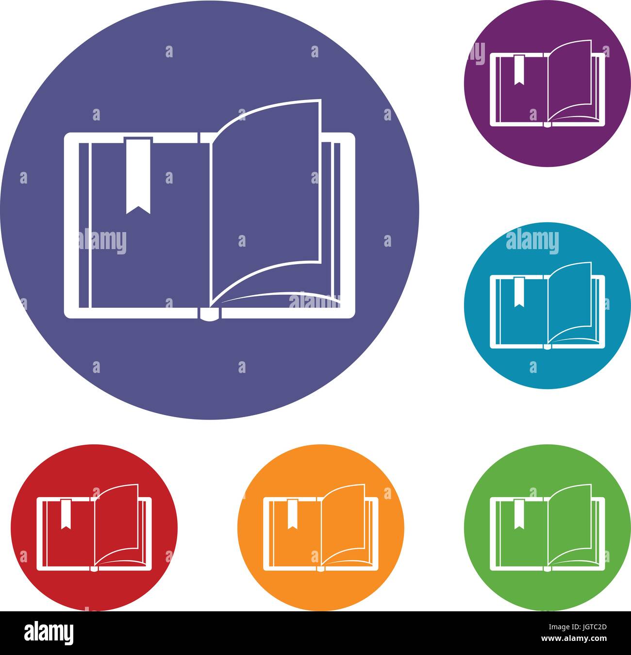Open book icons set Stock Vector Image & Art - Alamy