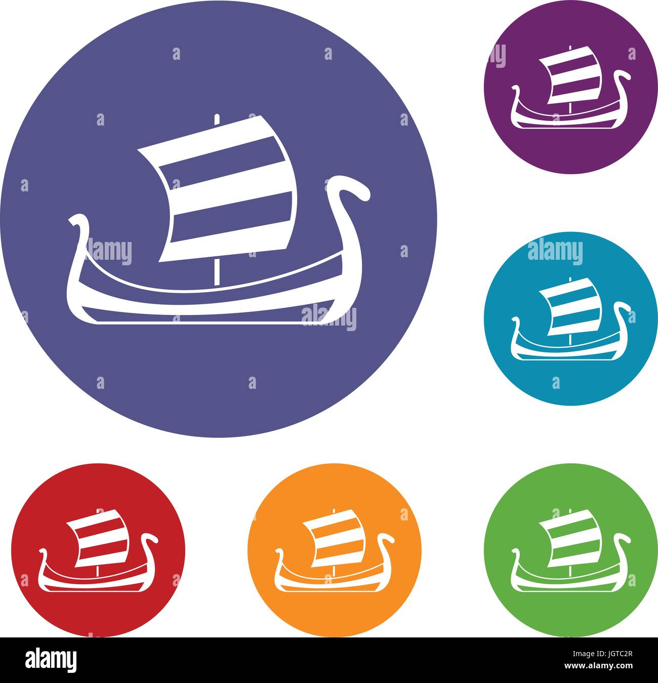 Medieval boat icons set Stock Vector Image & Art - Alamy