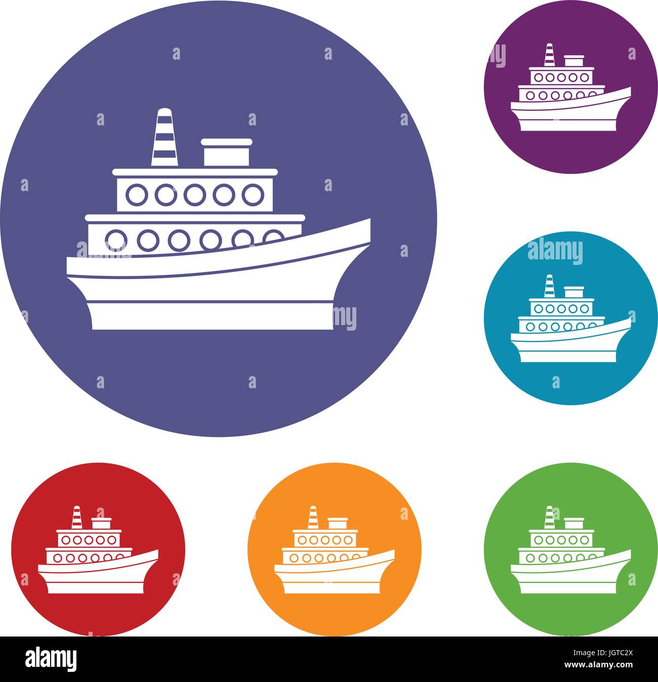 Big ship icons set Stock Vector Image & Art - Alamy