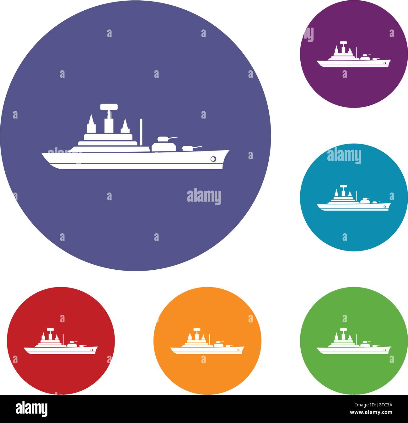 Warship icons set Stock Vector Image & Art - Alamy