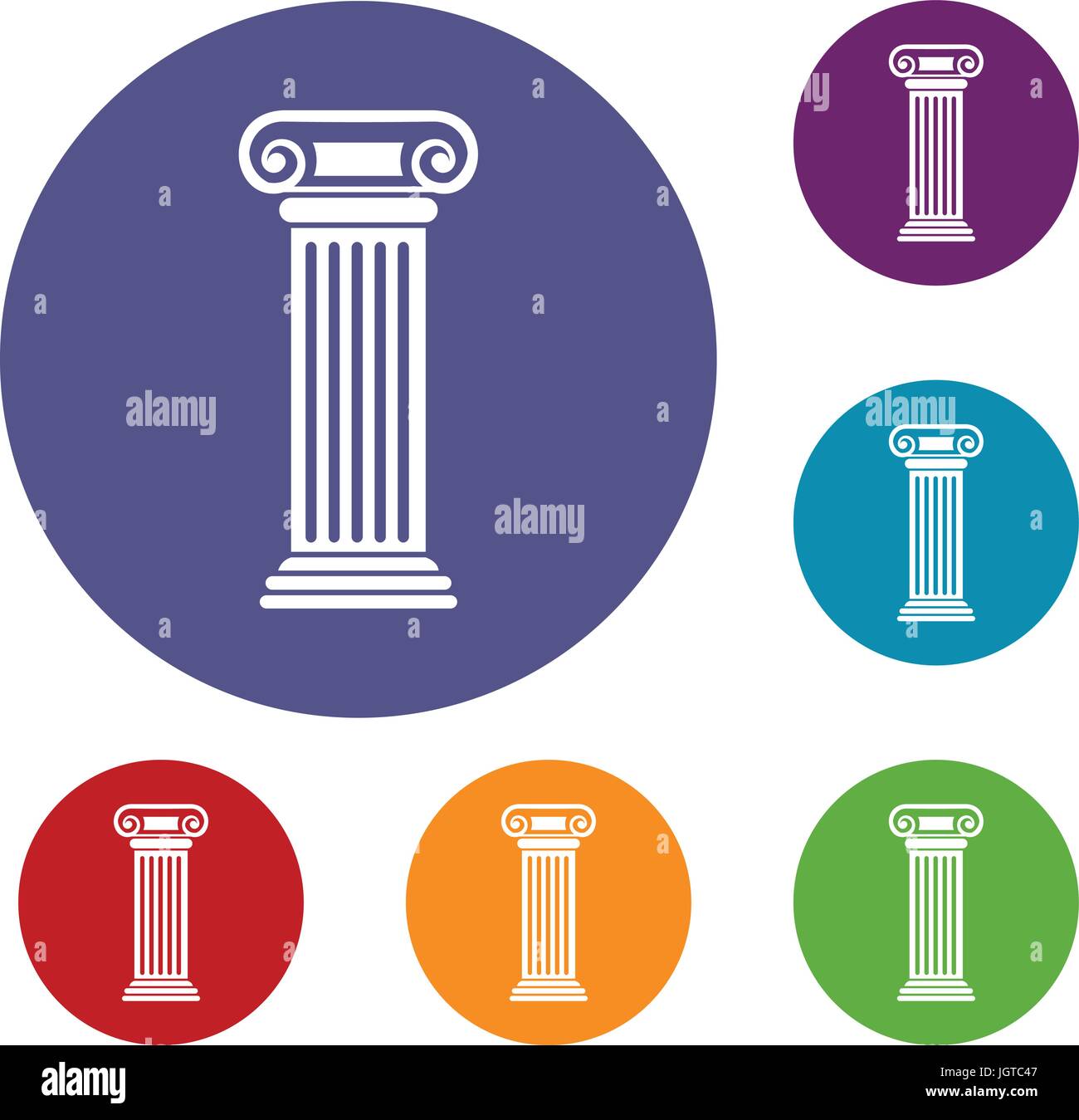 Roman column icons set Stock Vector Image & Art - Alamy