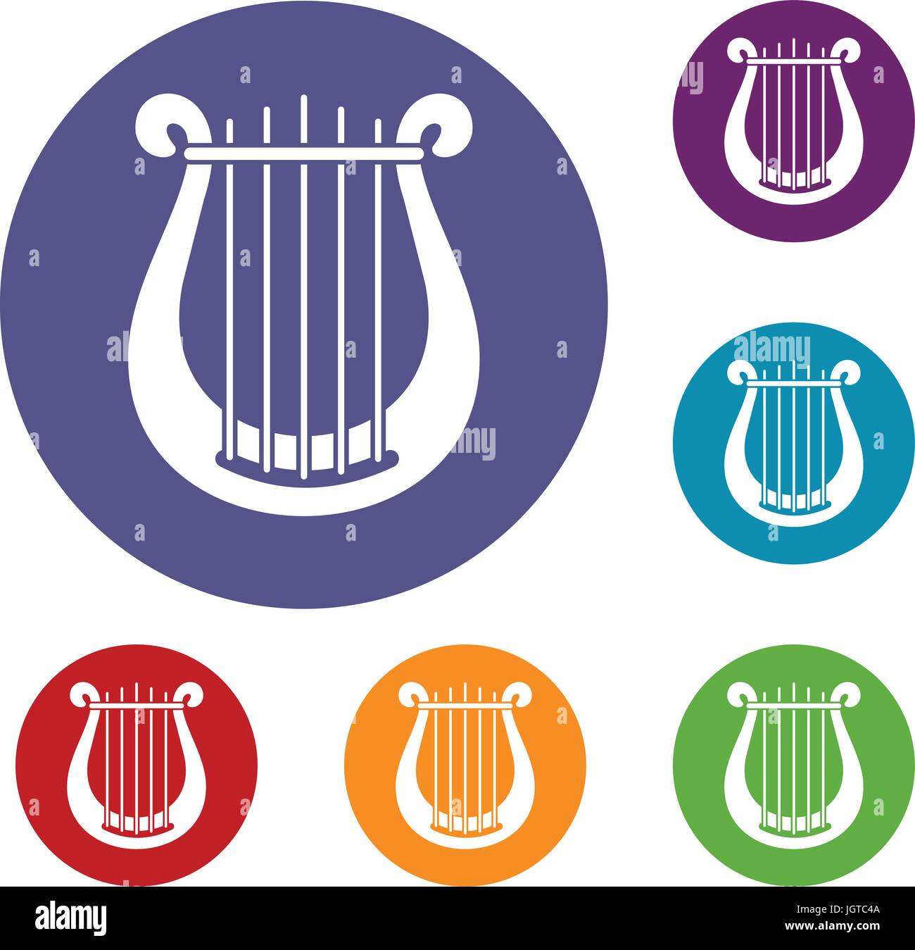 Harp icons set Stock Vector Image & Art - Alamy