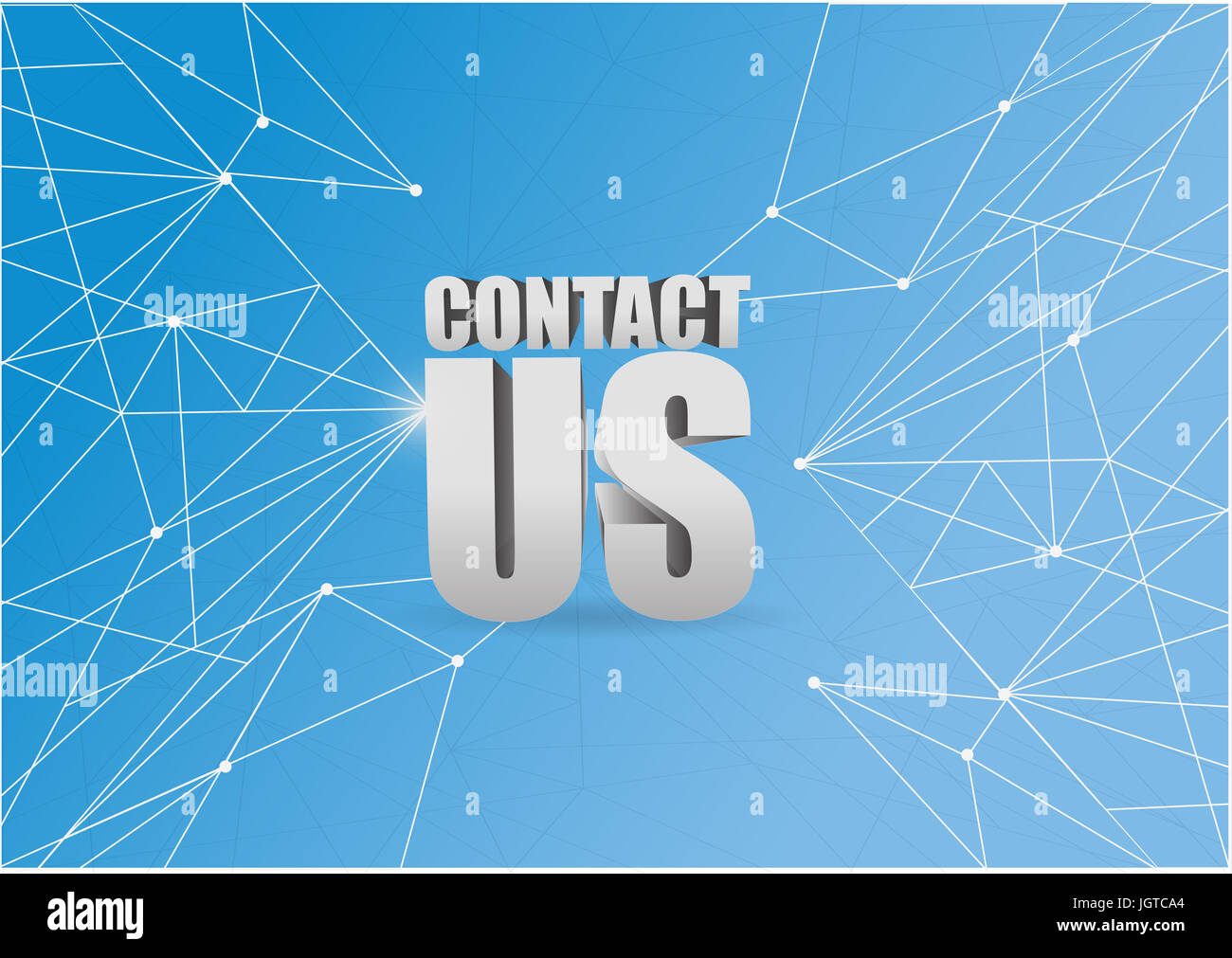 contact us 3d sign over a blue abstract tech background Stock Photo - Alamy