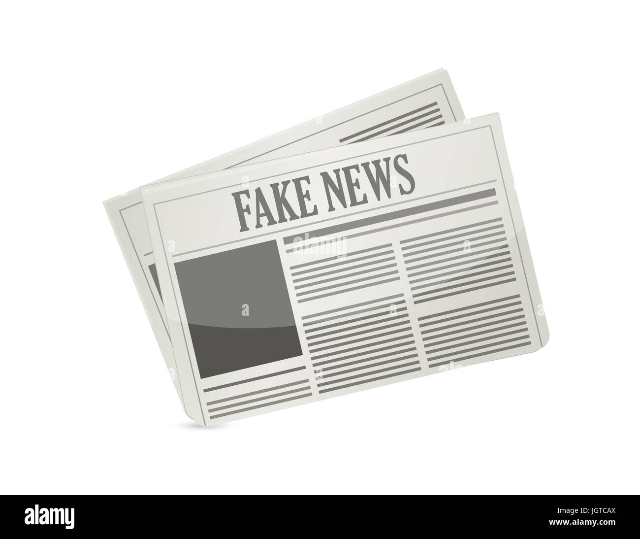 fake news newspaper illustration design icon isolated over white Stock ...