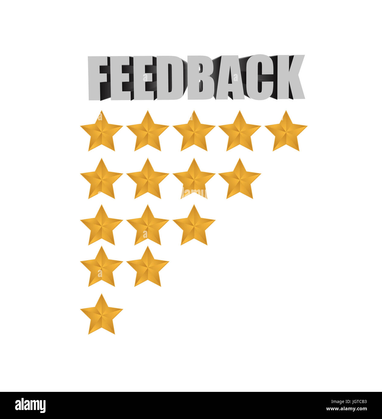 feedback stars list illustration design over a white background Stock ...