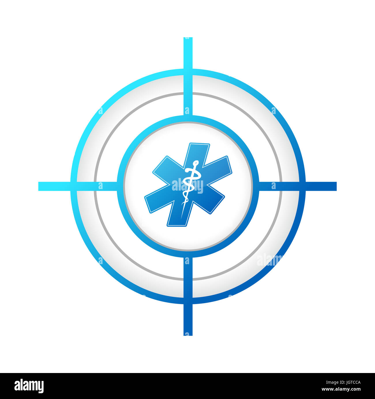 medical target sign concept illustration design over a white background ...