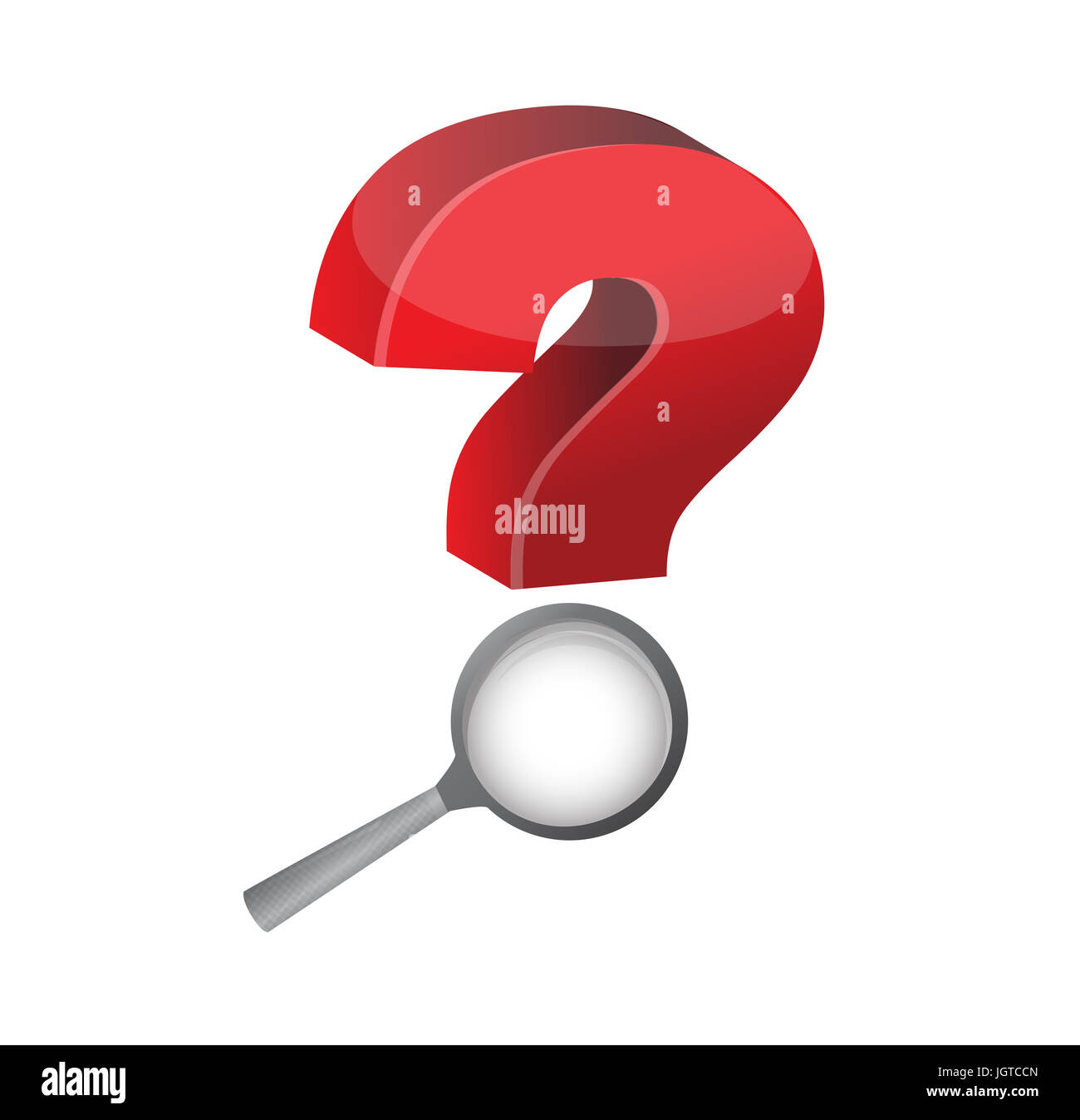 question mark review concept illustration isolated over white Stock ...