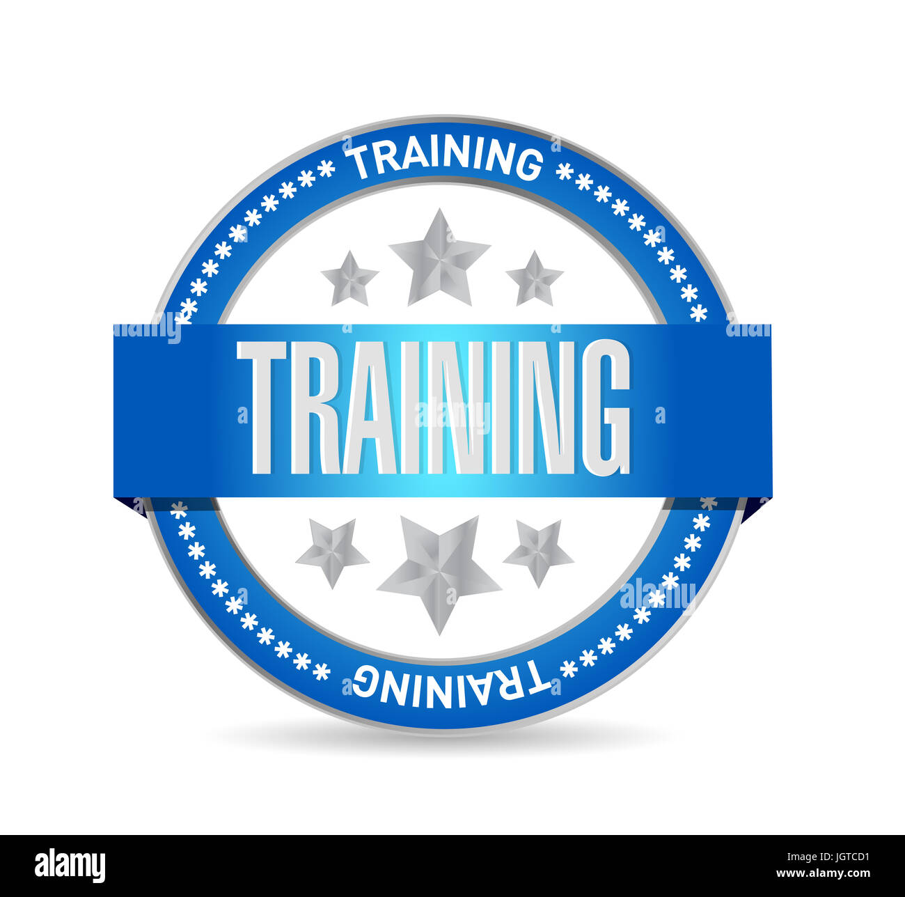 blue training seal illustration design isolated over white Stock Photo ...