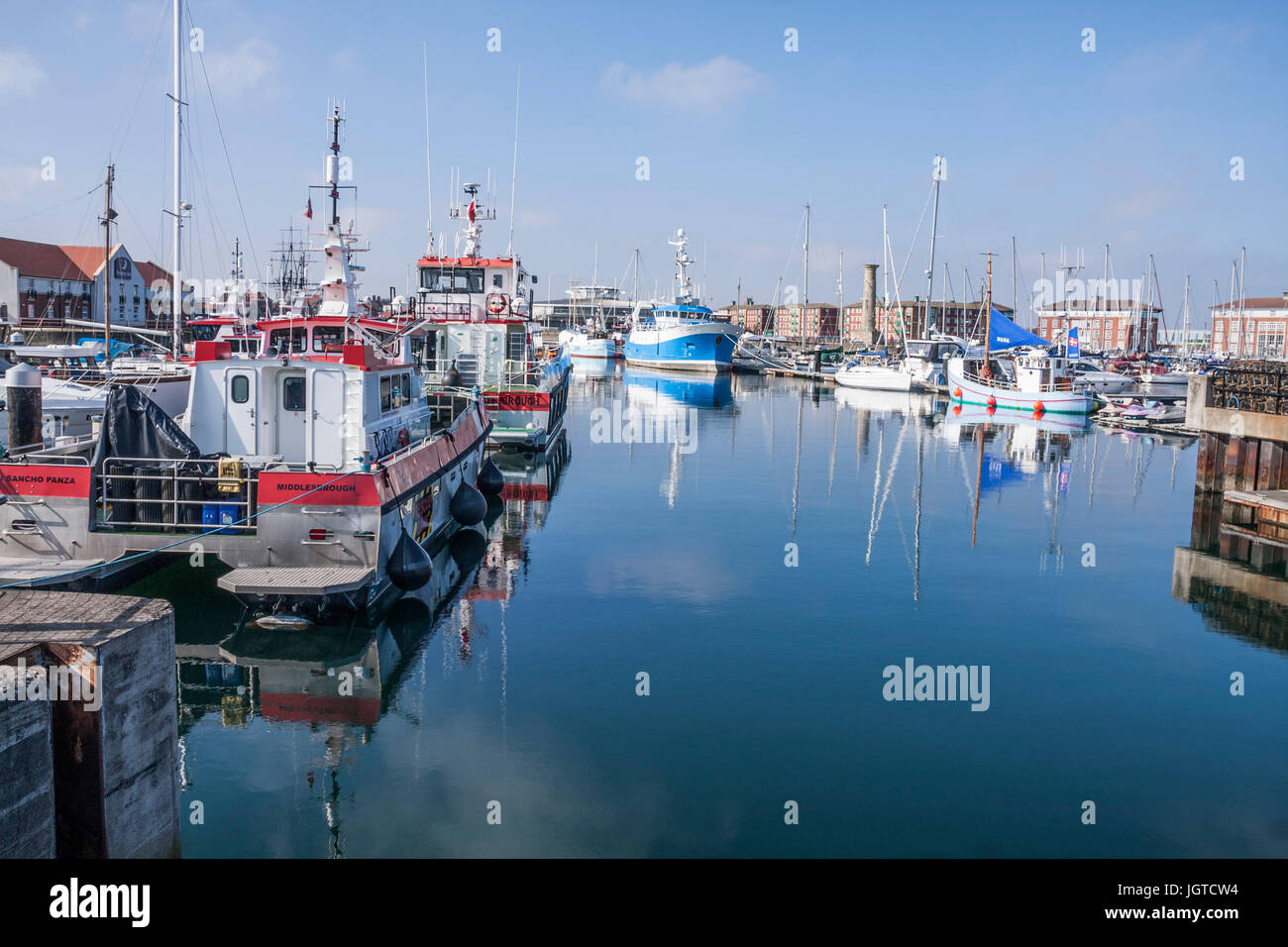 The boat marina at Hartlepool,England,UK Stock Photo - Alamy