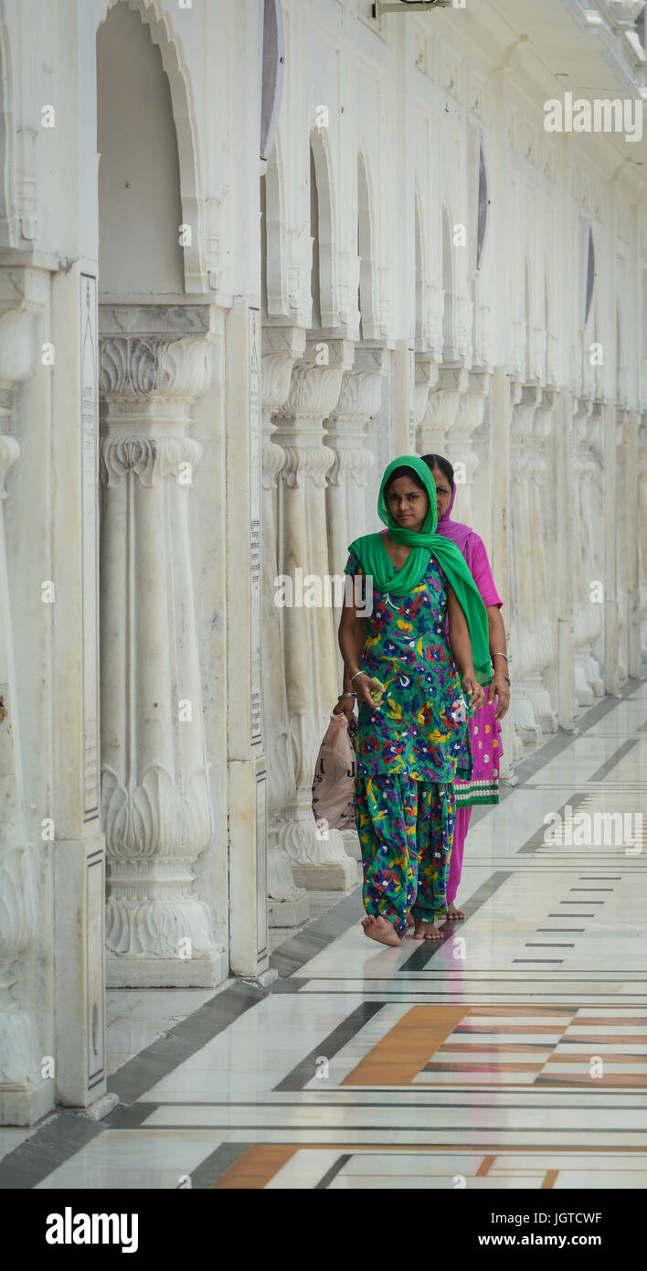 Amritsar, India - Jul 25, 2015. Indian women in traditional clothes ...