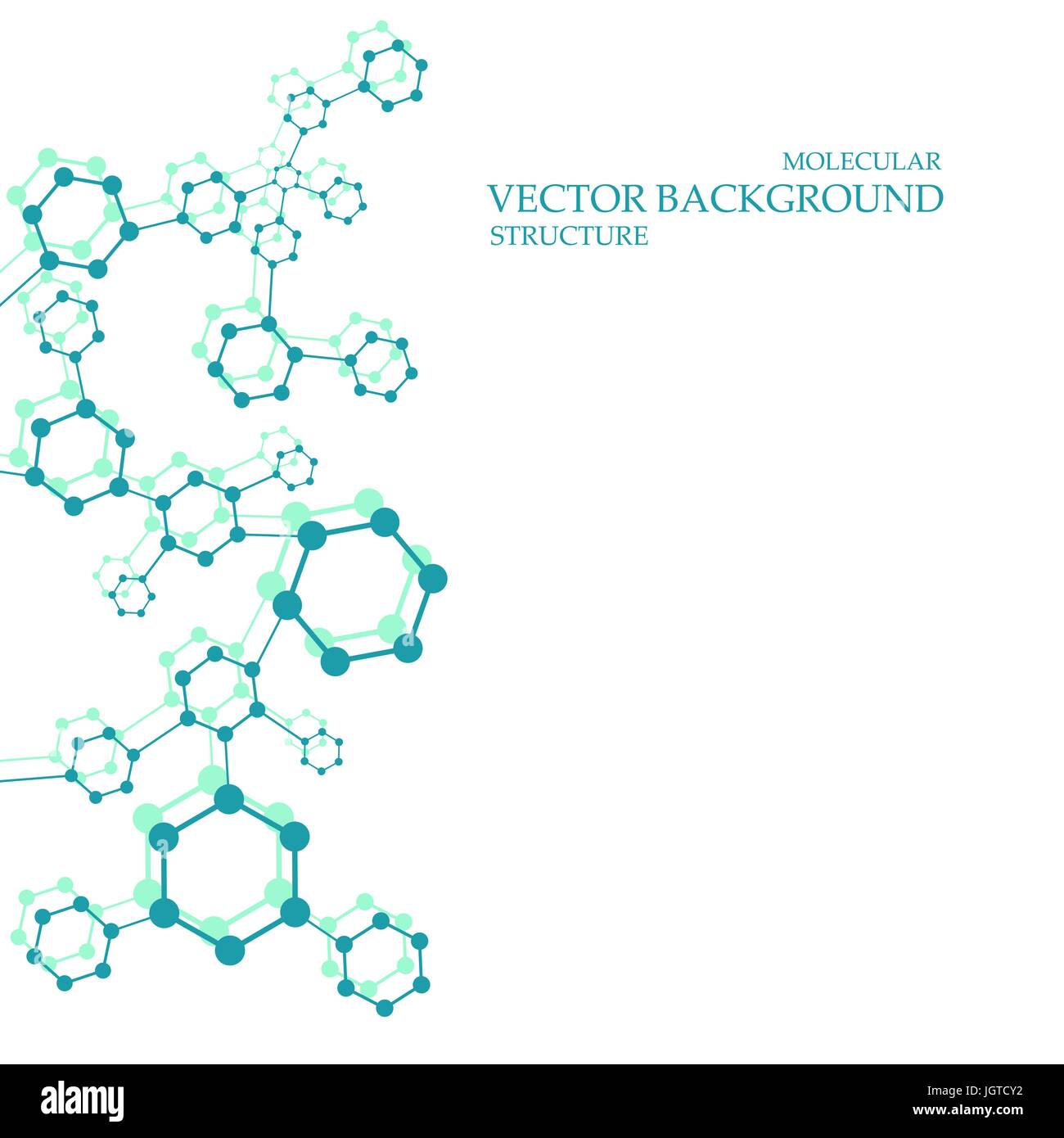 Structure molecule and communication. Dna, atom, neurons. Scientific ...