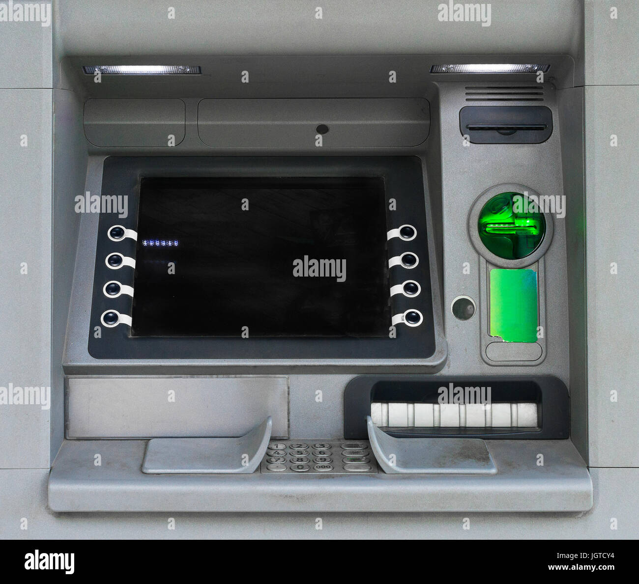 Built-in ATM machine on the street Stock Photo - Alamy