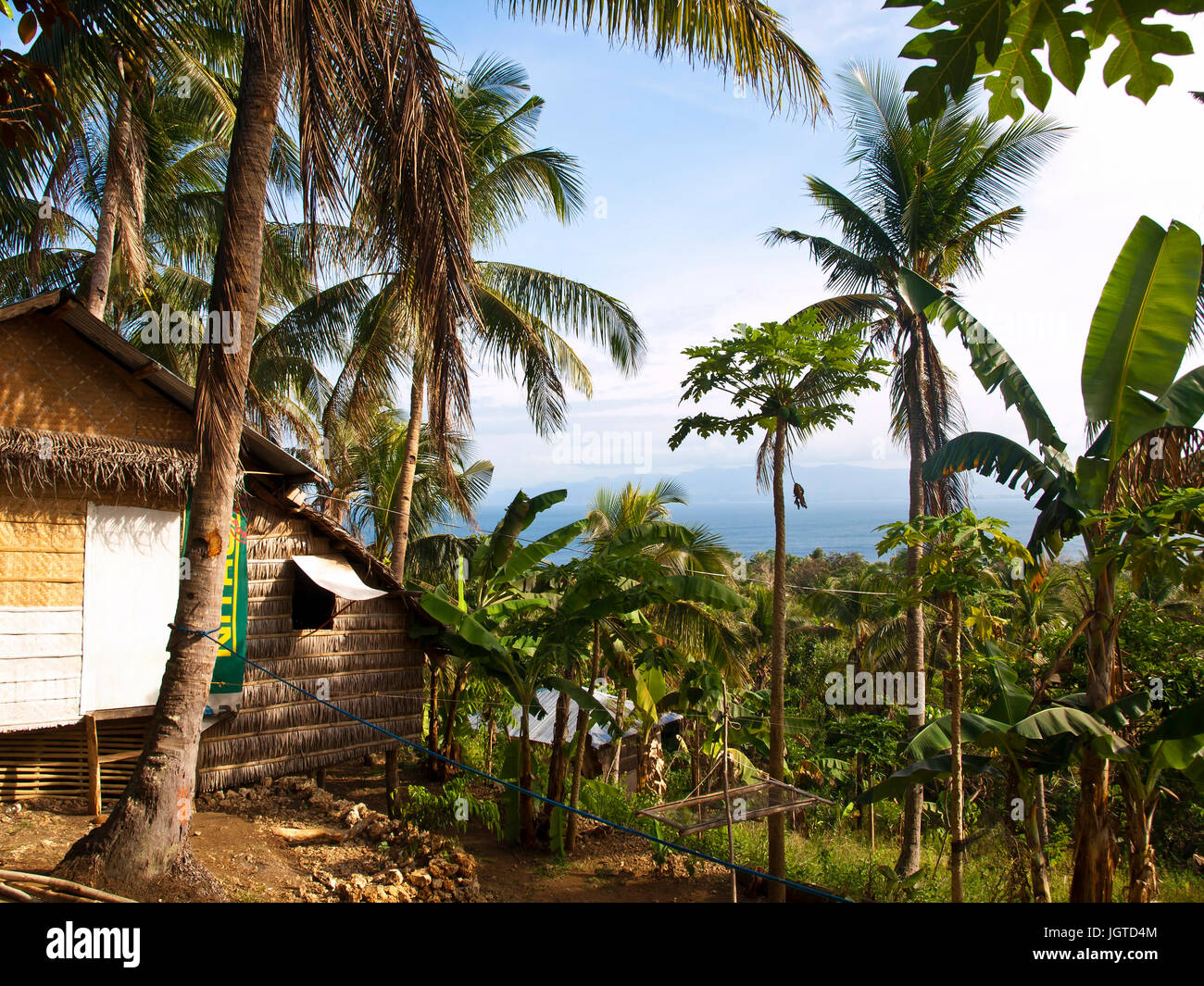 traditional filipino hut on Carabao island Stock Photo - Alamy