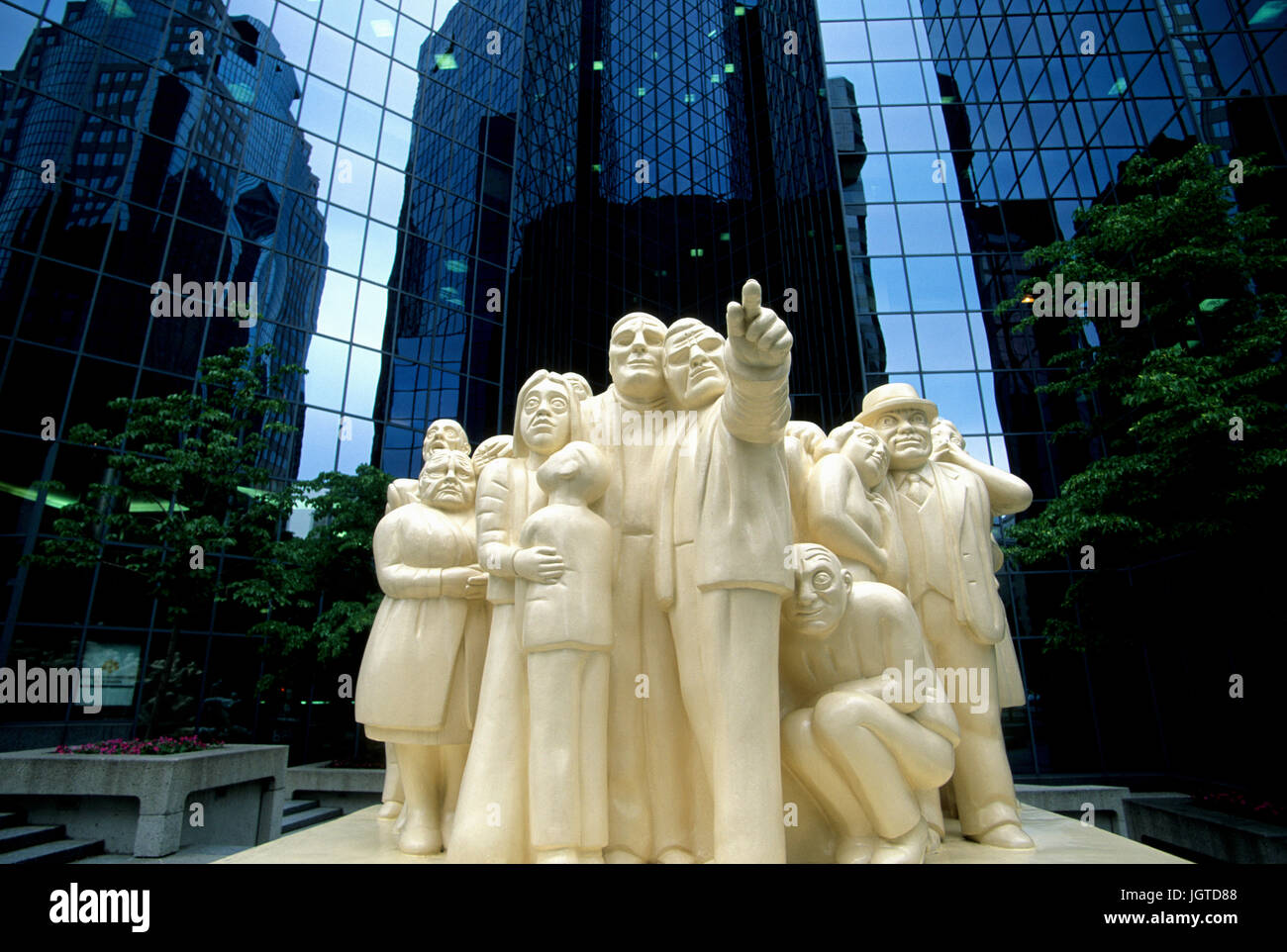 The Illuminated Crowd statue, Montreal, Quebec, Canada Stock Photo - Alamy