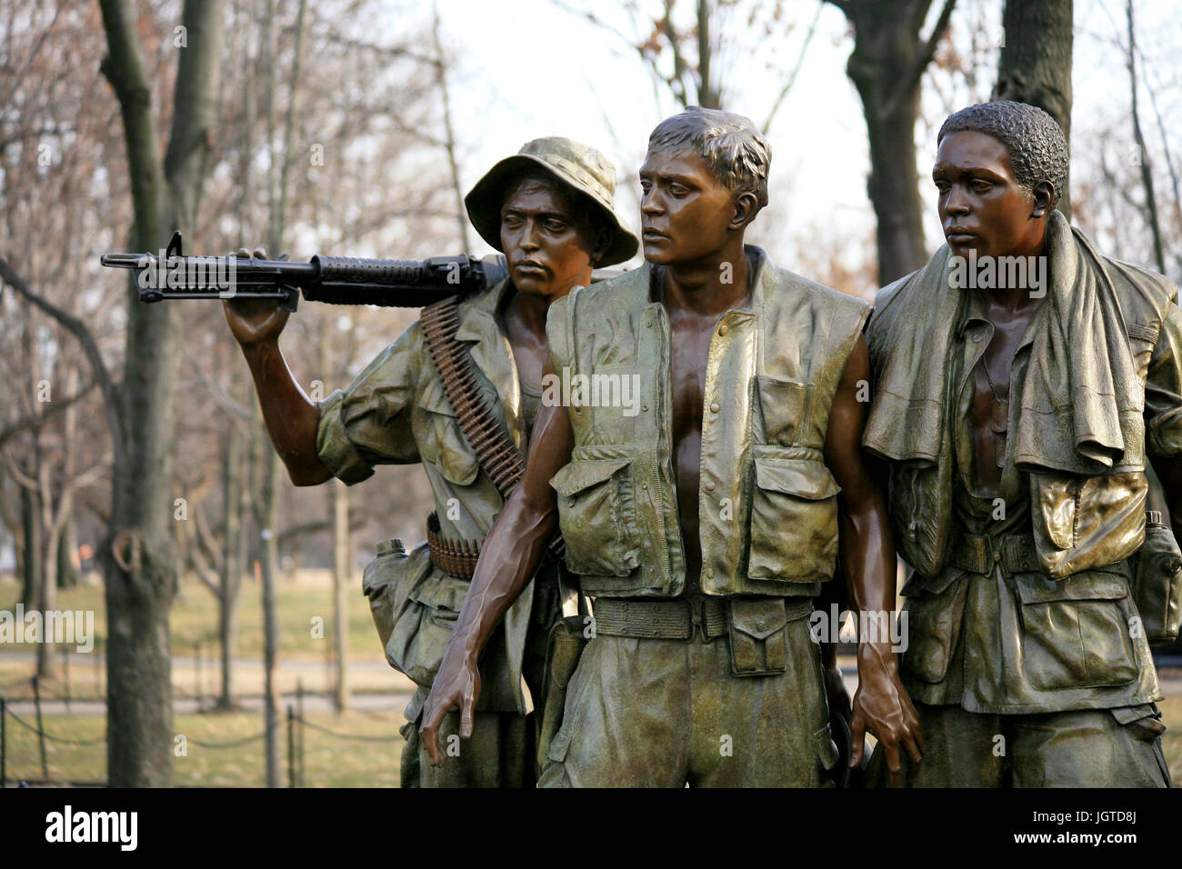 The Three Soldiers is a bronze statue on the Washington, DC National ...