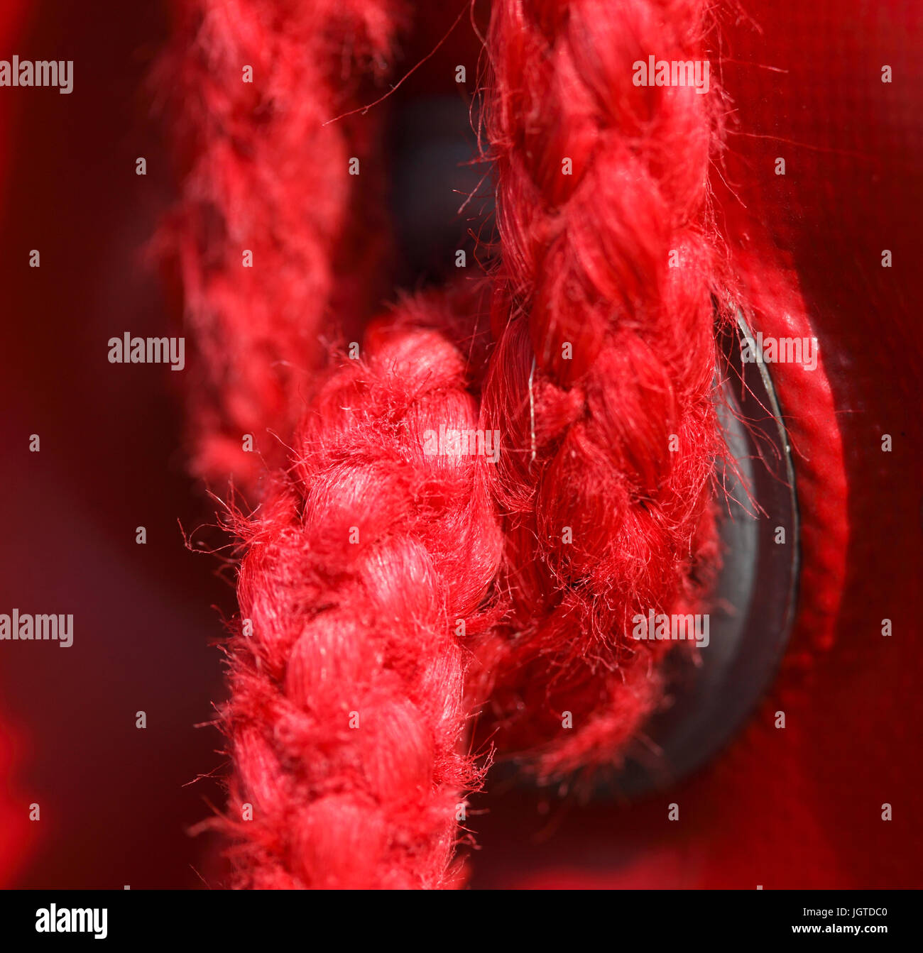 red colored rope on a tent Stock Photo - Alamy