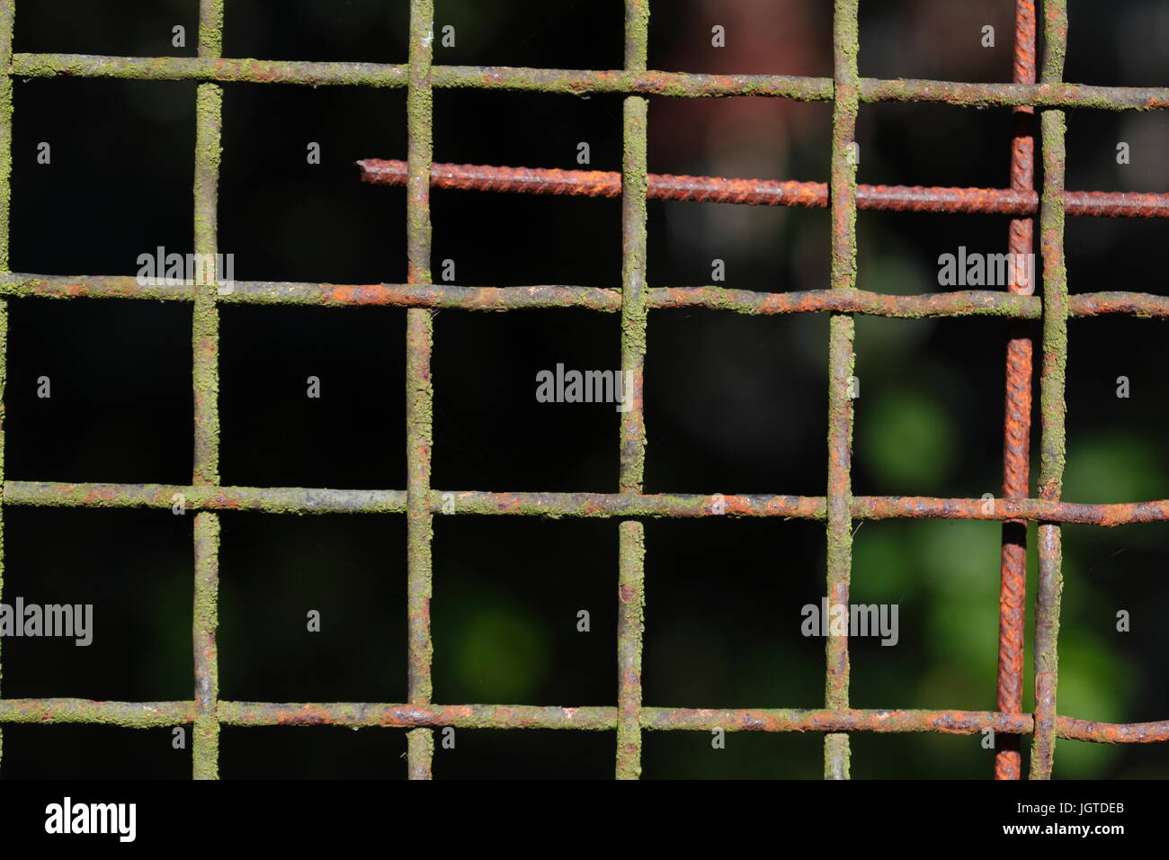 old weather-beaten metal fence Stock Photo - Alamy