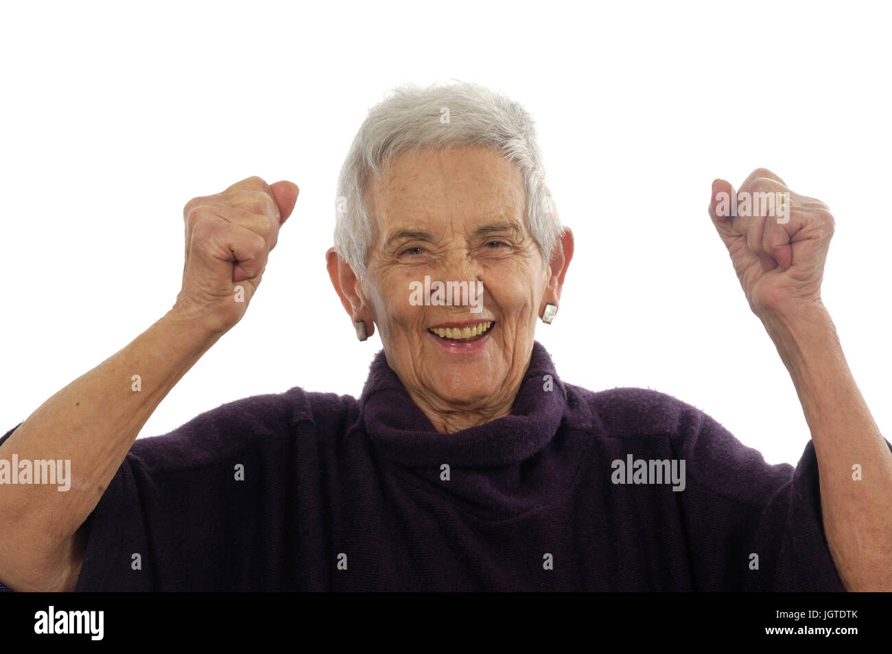 contented and happy senior woman Stock Photo - Alamy