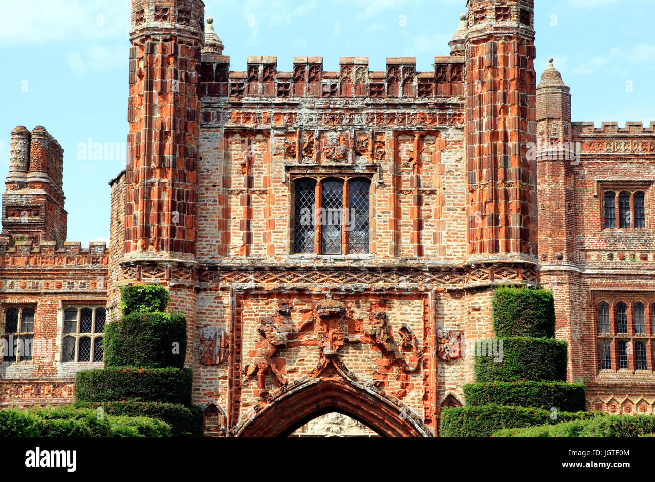 East Barsham Manor, detail of Gatehouse, Tudor Manor House, Norfolk ...