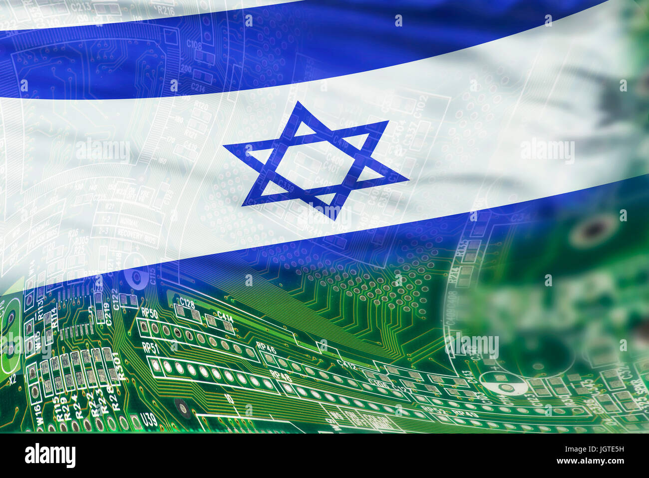 Flag state israel waving hi-res stock photography and images - Alamy