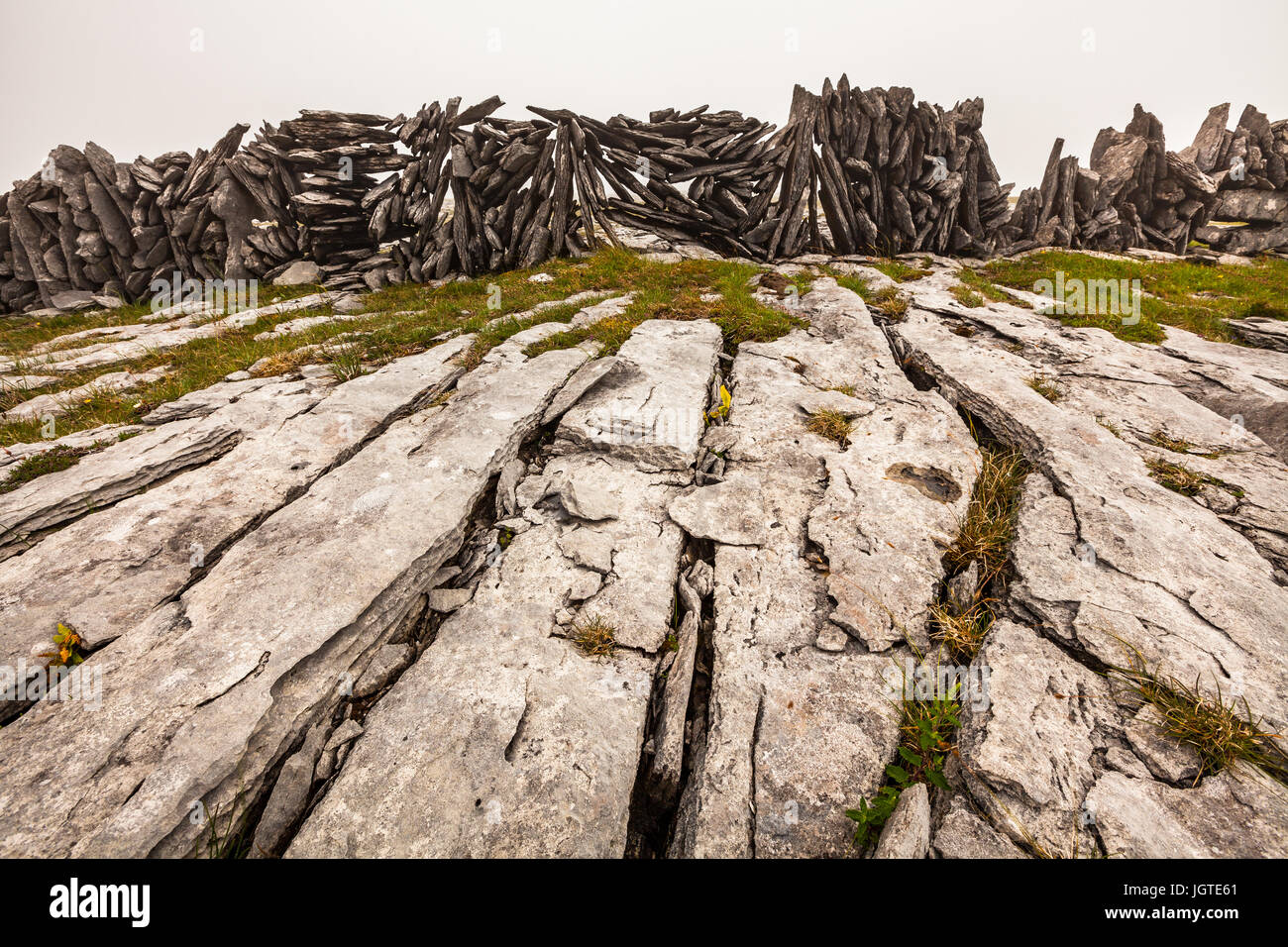 The burren ireland grass ruins hi-res stock photography and images - Alamy