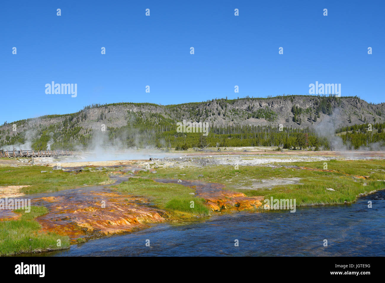 Biscuit Basin Yellowstone National Park Stock Photo - Alamy