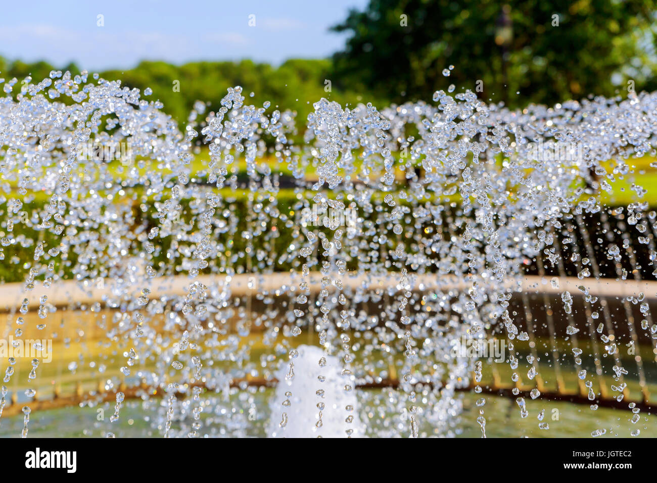 Water fountain stream Fountain of water drops Stock Photo - Alamy