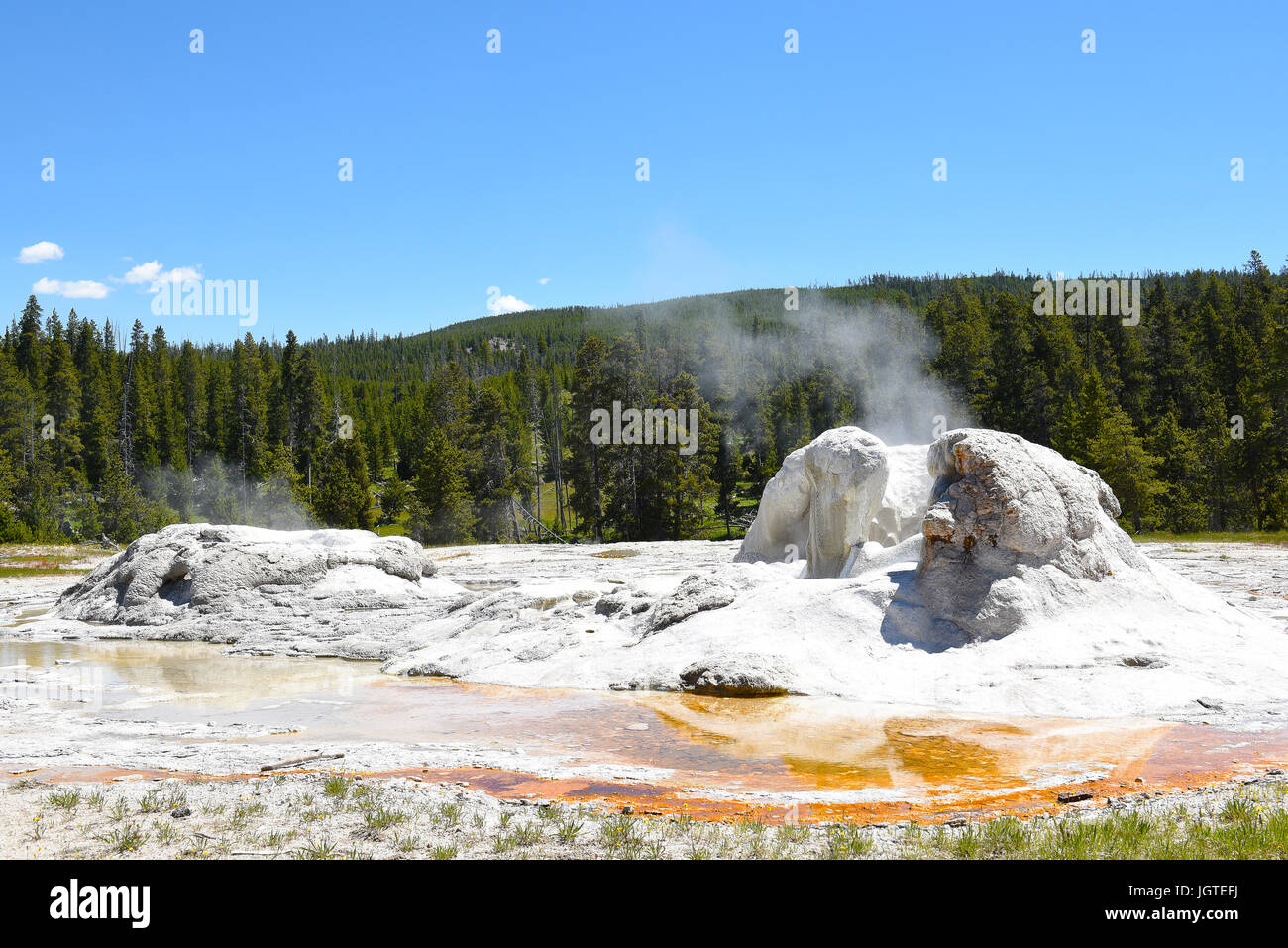 Grotto Geyser is a fountain-type geyser located in the Upper Geyser ...