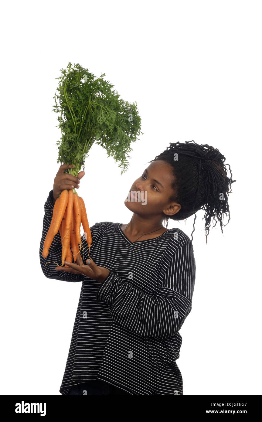 Teenager Girl Eating Carrot High Resolution Stock Photography and ...