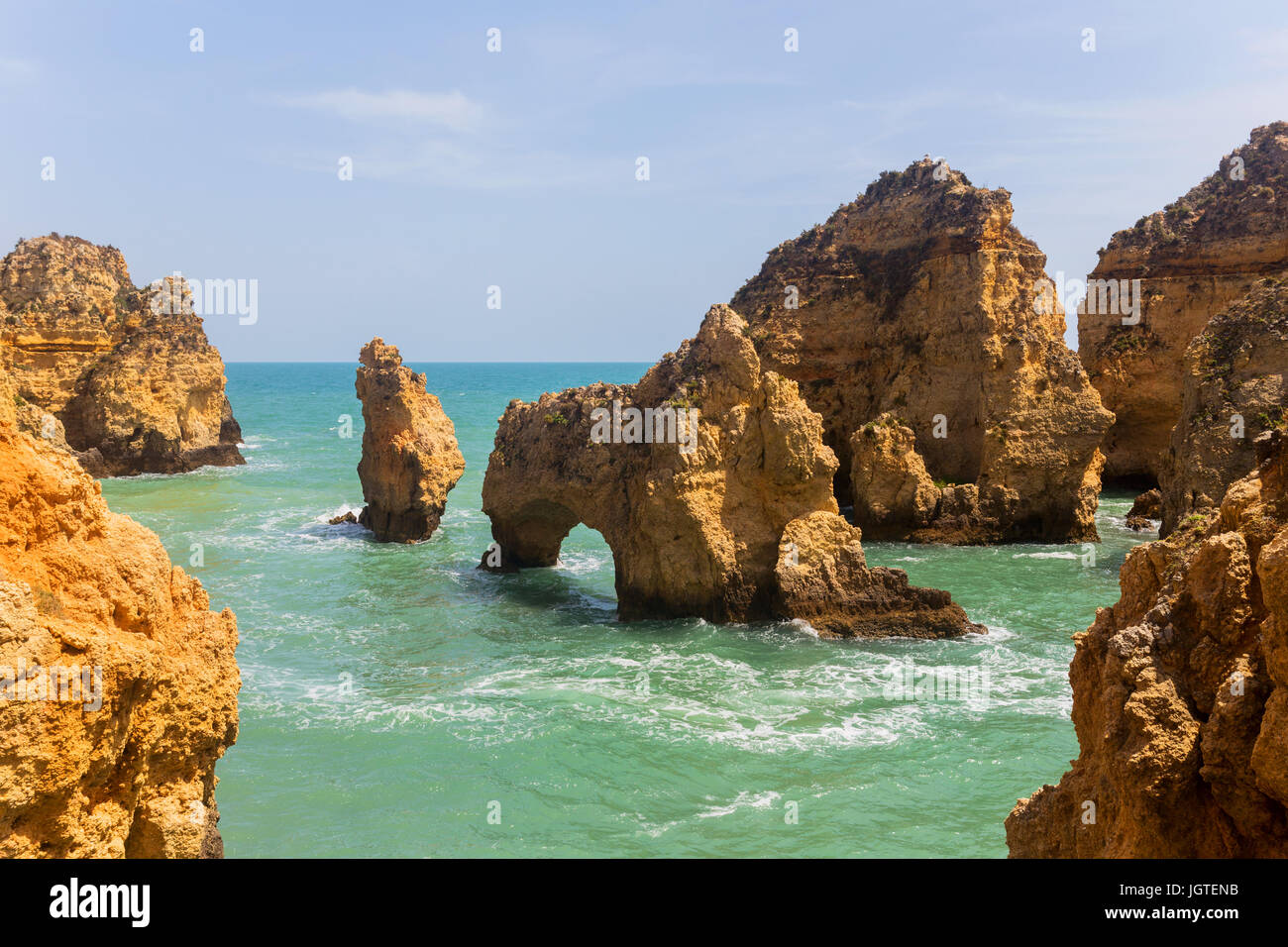 Cliffs of Ponta da Piedade, Lagos, Algarve, Portugal Stock Photo - Alamy