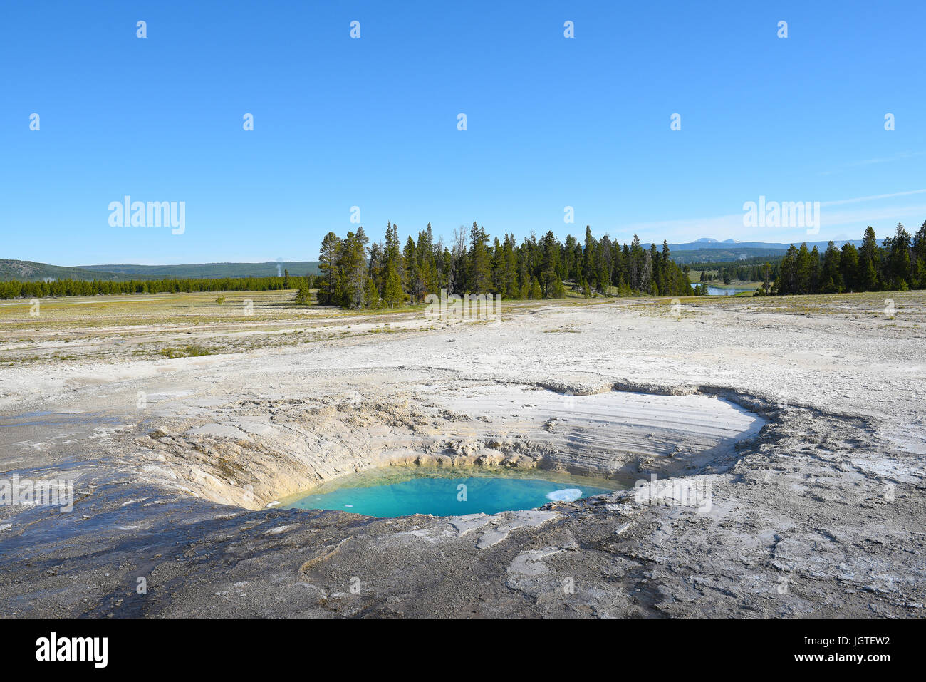 Opal Pool is a hot spring in the Midway Geyser Basin of Yellowstone ...