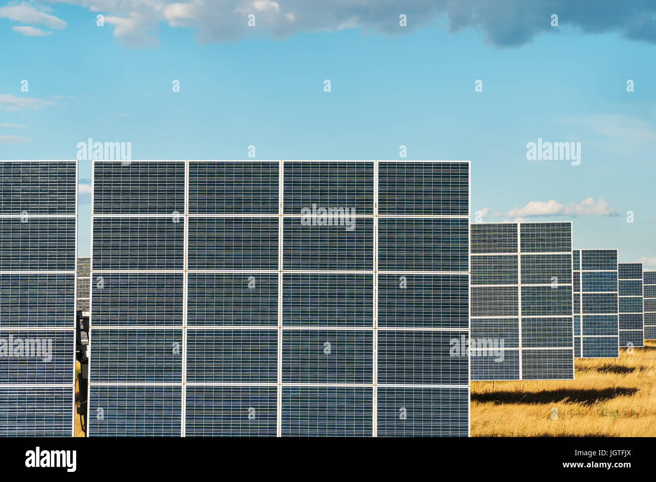 Solar power plant close-up Stock Photo - Alamy