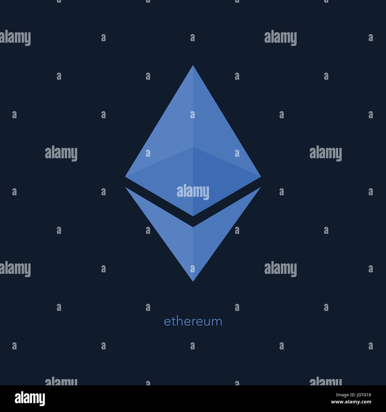 isolated ethereum icon. vector, cryptocurrency logo design. ether ...