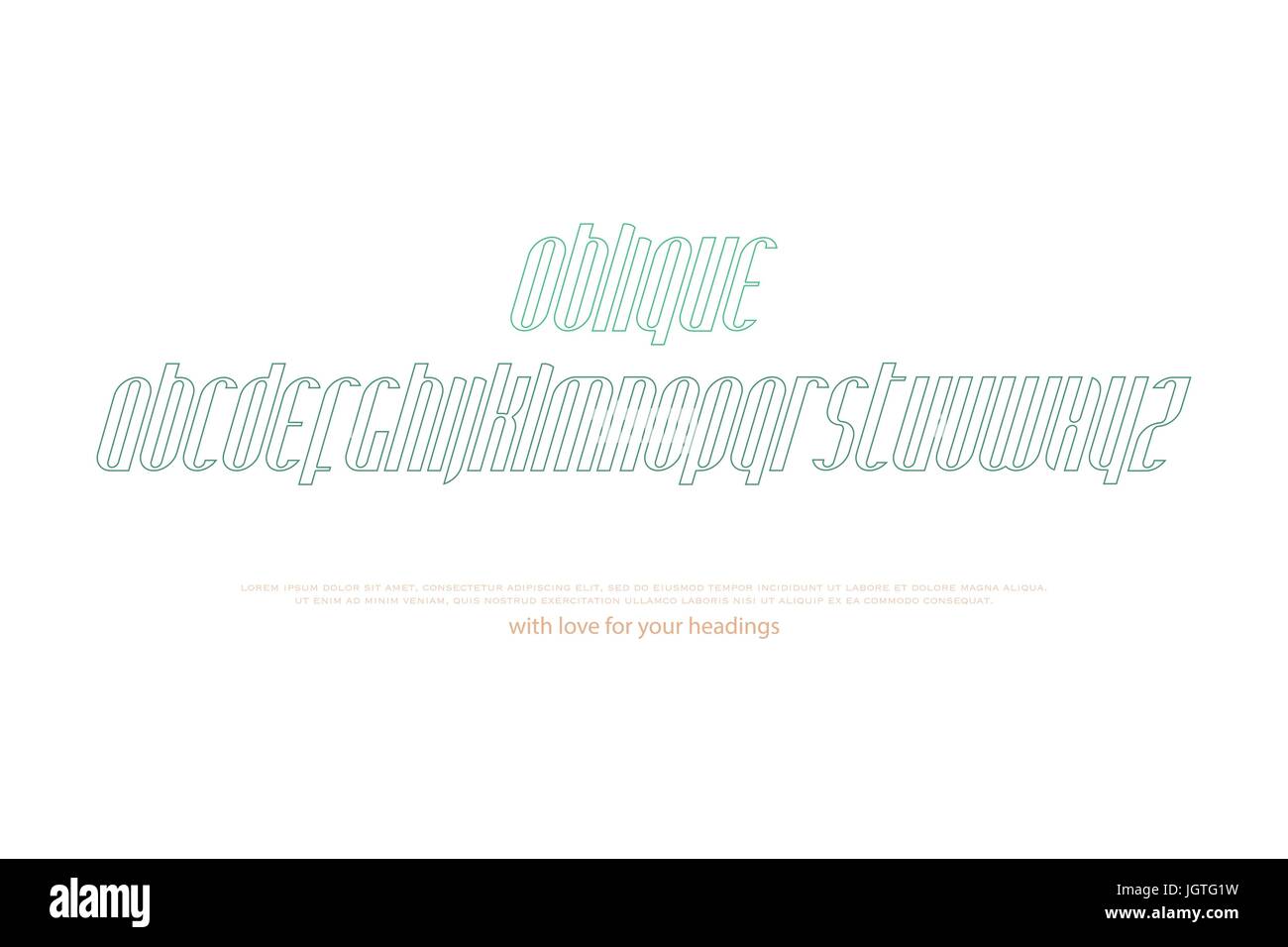 Slanted lettering Cut Out Stock Images & Pictures - Alamy