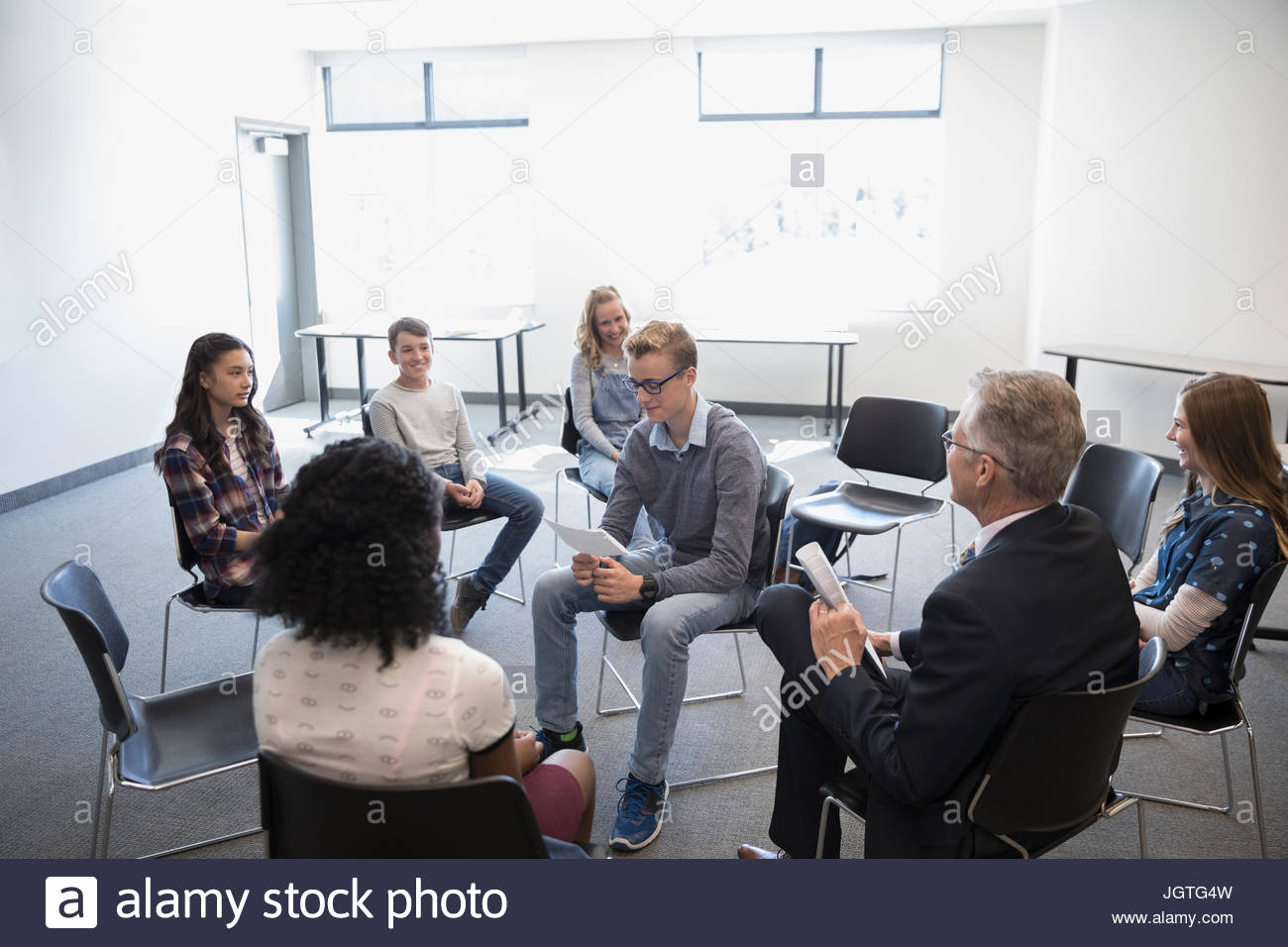African american an asian boy classroom hi-res stock photography and ...