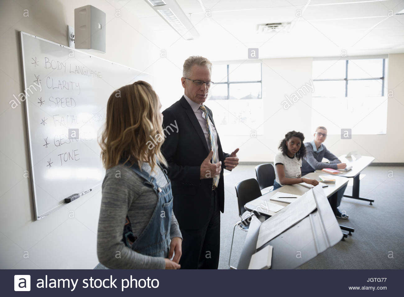 Child podium speaking hi-res stock photography and images - Alamy