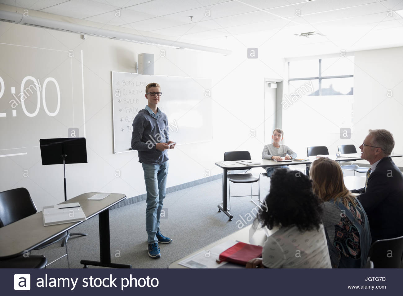 Student classroom speech hi-res stock photography and images - Alamy