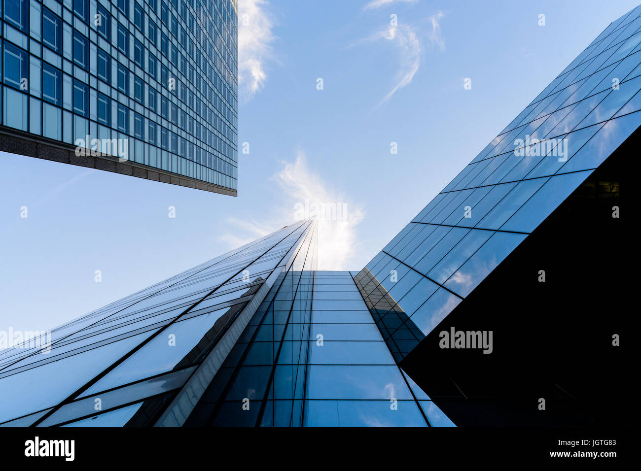 Modern skyscrapers low angle hi-res stock photography and images - Alamy
