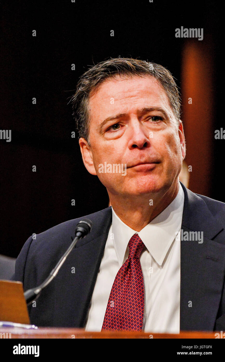Former FBI Director James Comey testifies in front of the Senate ...