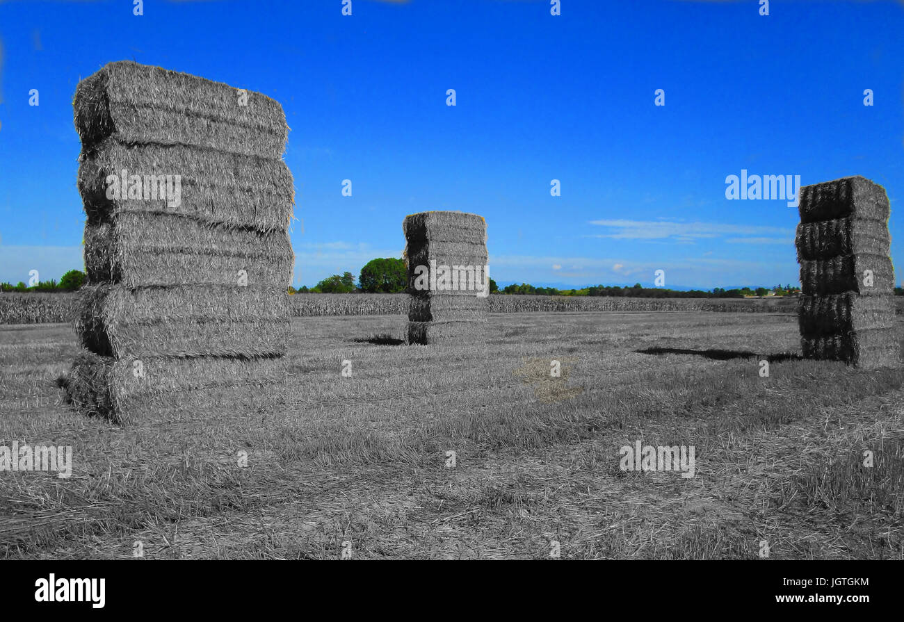 Straw Towers 2 Stock Photo - Alamy